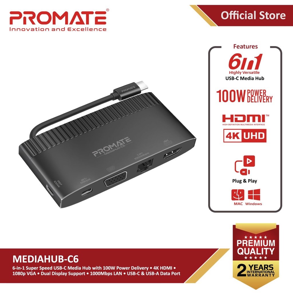 Promate MediaHub-C6 in Kenya | - Minify:0115079708